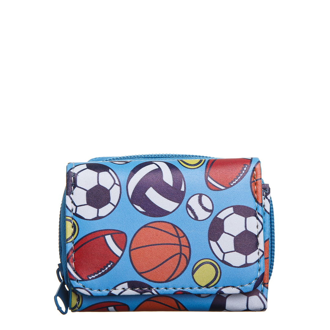 NOUTATI :: Portofel copii albastru cu minge de fotbal din piele ...