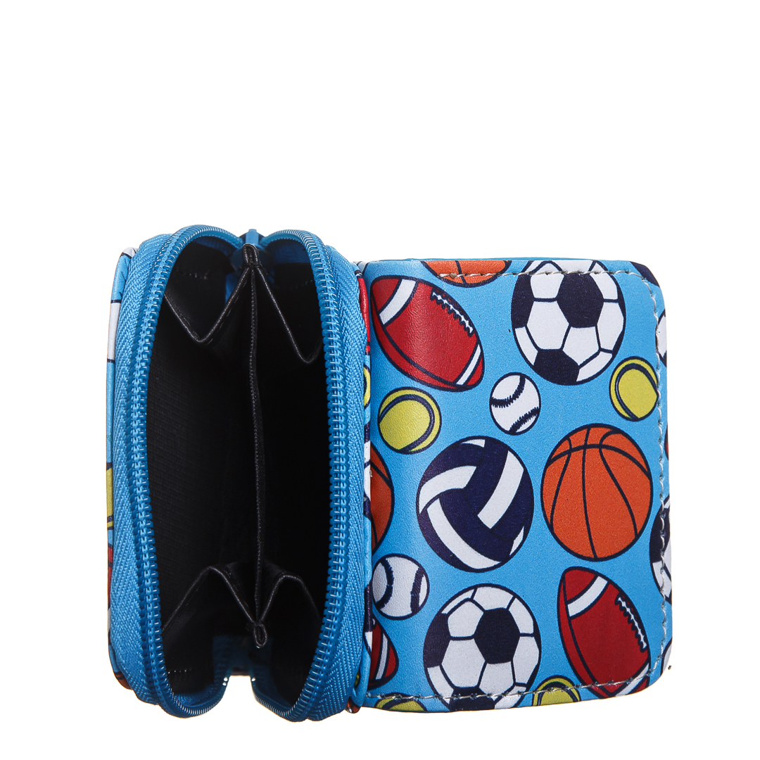 NOUTATI :: Portofel copii albastru cu minge de fotbal din piele ...